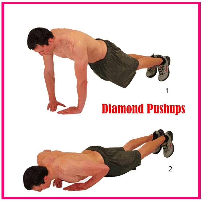 Diamond Pushups HEALTH GYM GUIDE Diamond Pushups HEALTH GYM GUIDE
