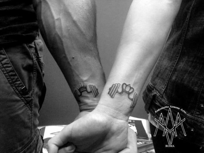BFF matching tattoo ideas for gym partners